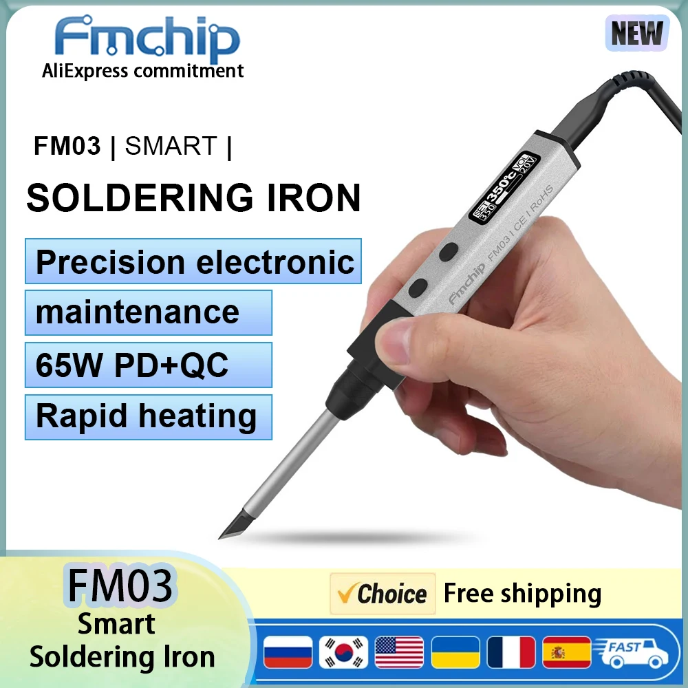 FMchip FM03 Мини-паяльник 65Вт | AliExpress