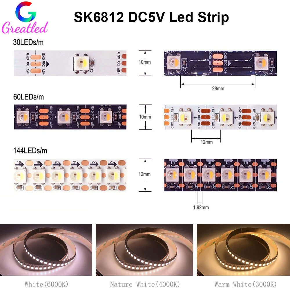 Светодиодная лента TNALANT SK6812 RGBWW/CW/NW | AliExpress