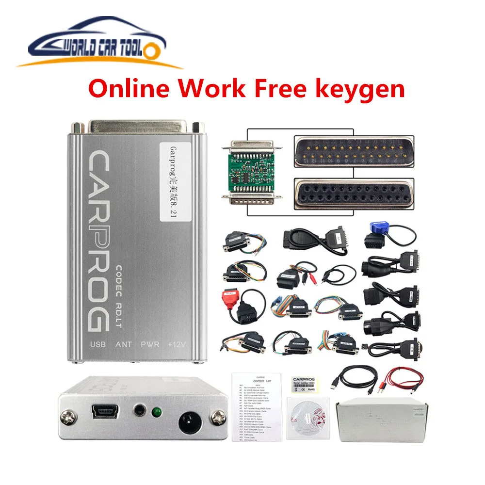 Carprog 13,77 Полный комплект с 21 адаптером Car Prog V8.21 свободная ...