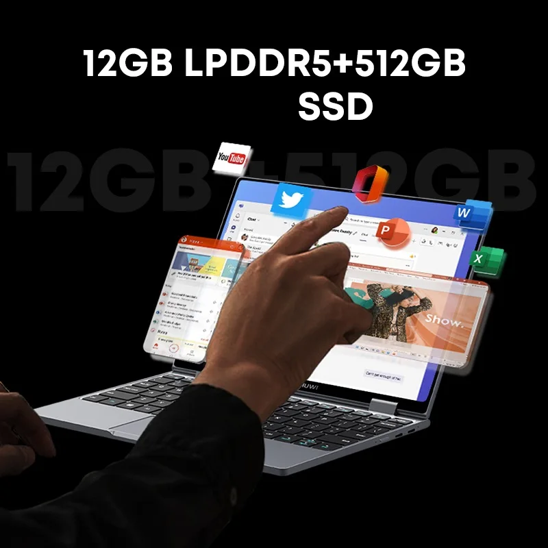 Ноутбук Chuwi MiniBook X, 10.5", 12/512ГБ, 16/512ГБ, N100, N150 ...