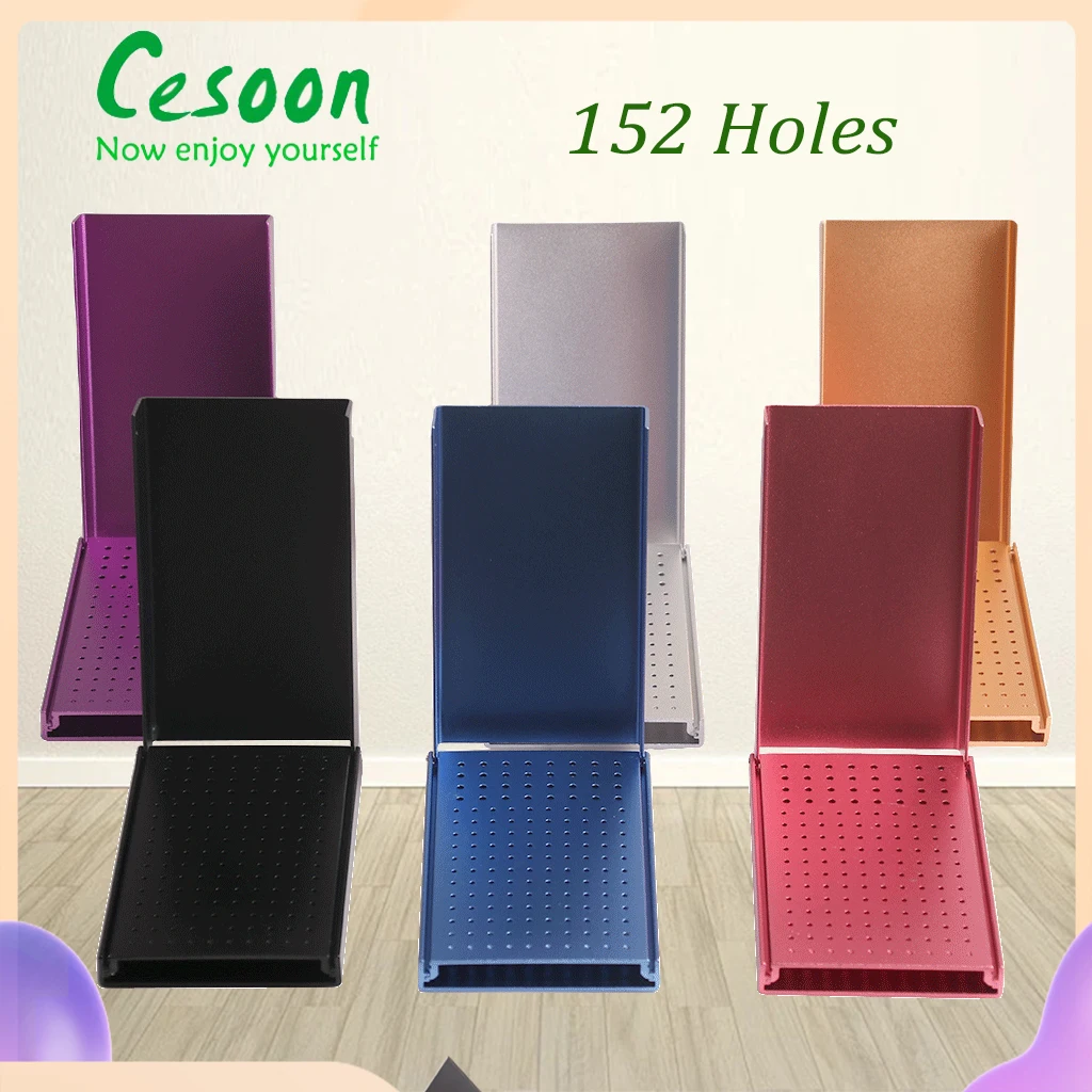 152 Holes Dental High Low Speed Burs Cleaning Stand Box Autoclave ...