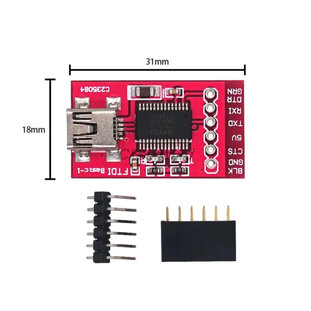 Плата FT232RL FT232 FTDI USB 3,3 В 5,5 В к модулю последовательного ...