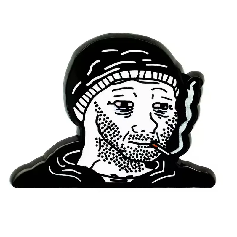 Значок Wojak Sad Doomer, мем, брошь, юмористическая новинка, забавная ...