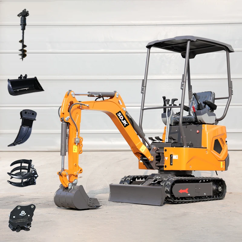 Многофункциональный мини-экскаватор, 1 тонна, 1,2 тонны, двигатель EPA ...