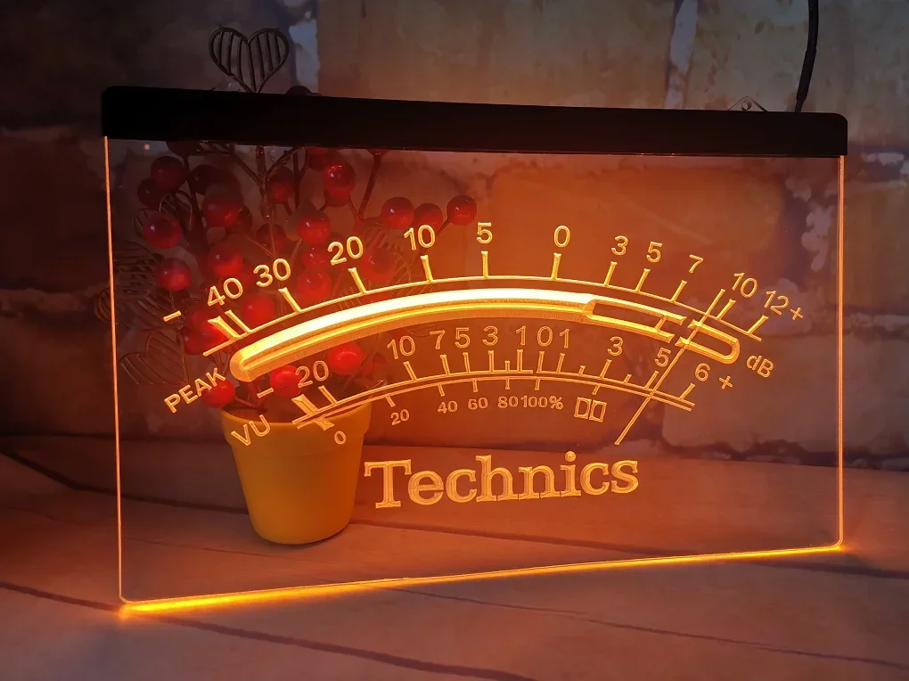 Световой знак MATE BIRDS Technics Peak Vu dB | AliExpress