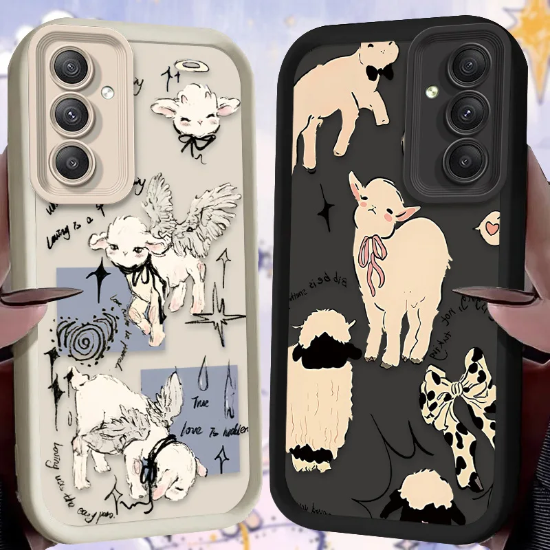 Милый чехол Little Lamb Angel Sheep для Samsung Galaxy A35 A55 A15 A25 ...