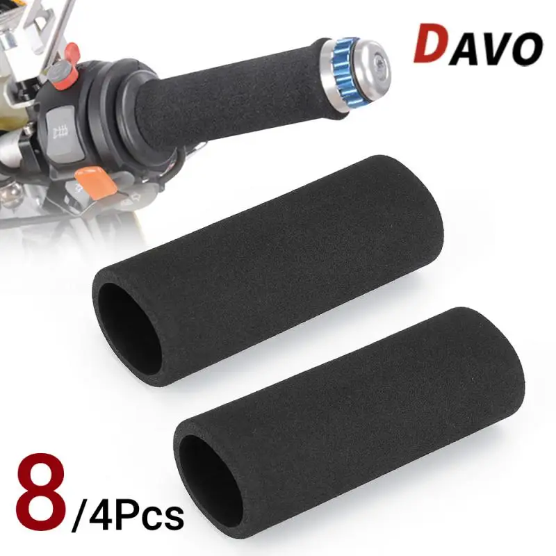 1/2/4 Pair Universal Motorcycle Handlebar Sleeve Grip Foam Anti Slip ...