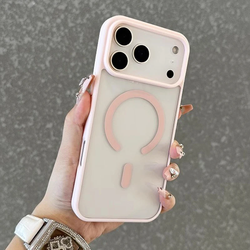 Прозрачный чехол Magsafe для iPhone 17, 16, 15, 14, 13, 12, 11 Pro Max ...