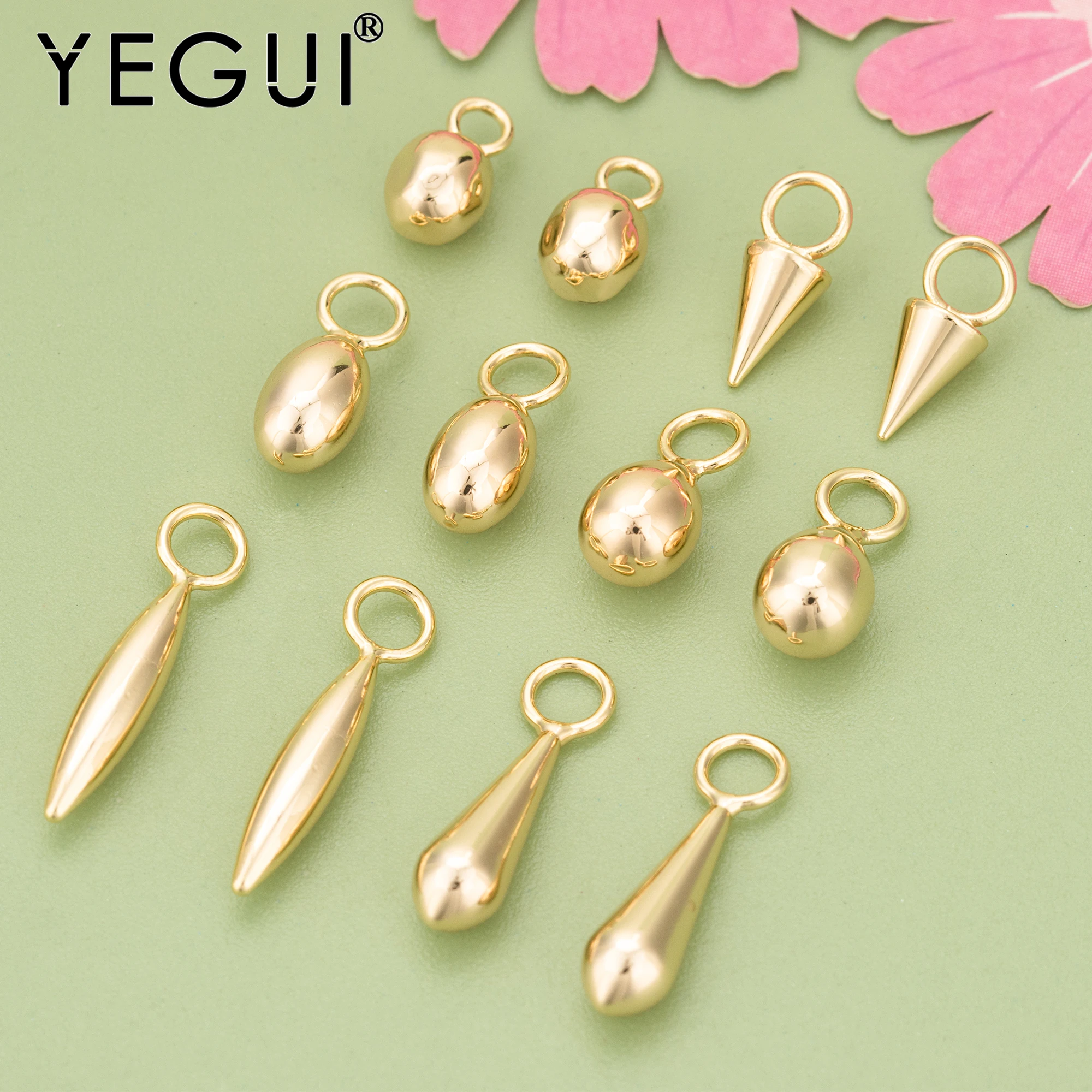 Шармы YEGUI MG25 из меди с родиевым покрытием, 10 шт. | AliExpress