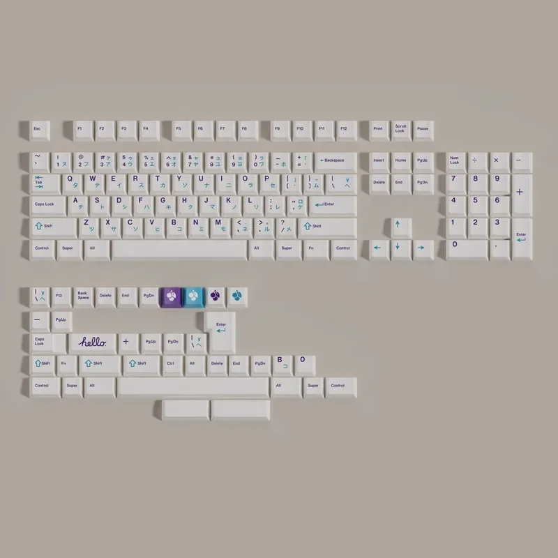 1 комплект GMK Redacted PBOW Honor 2048 Alice French AZERTY Keycaps PBT ...