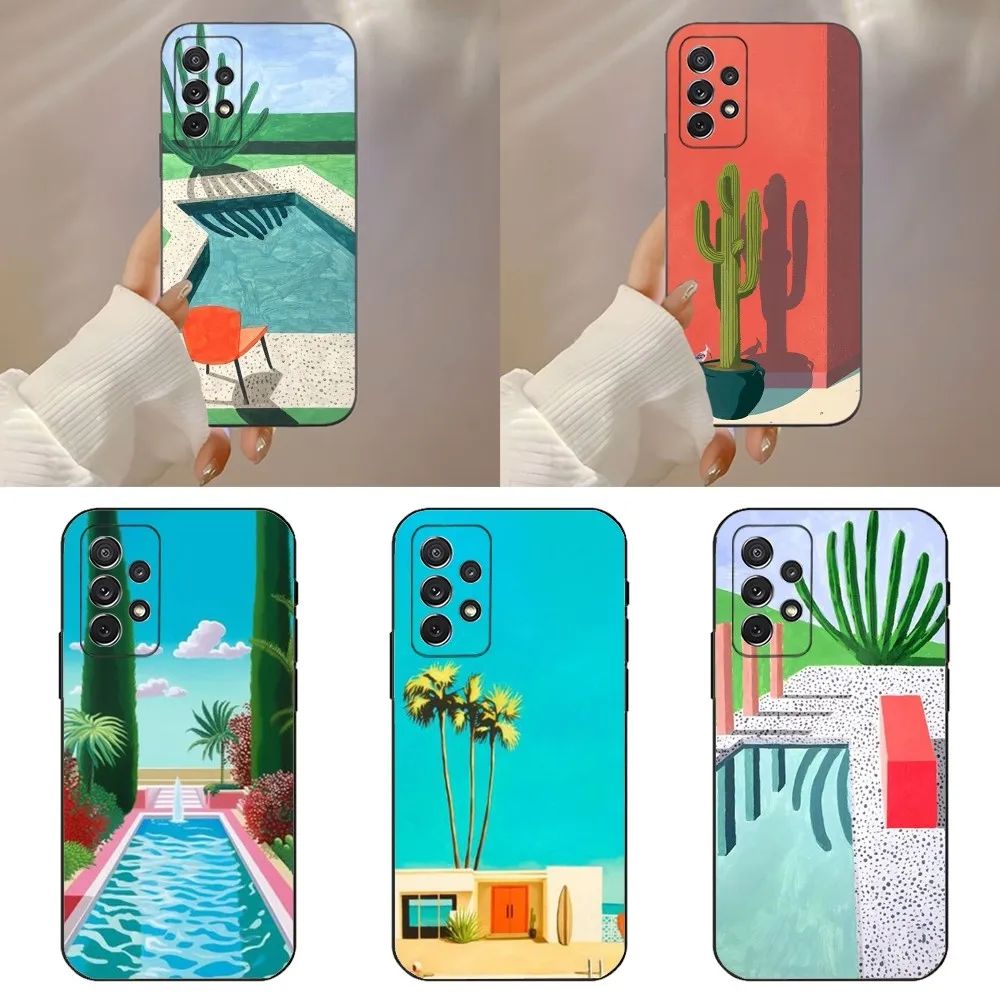 H-Hockney P-Painting Art Phone Case For Samsung Galaxy A91,A80,A73,A72 ...