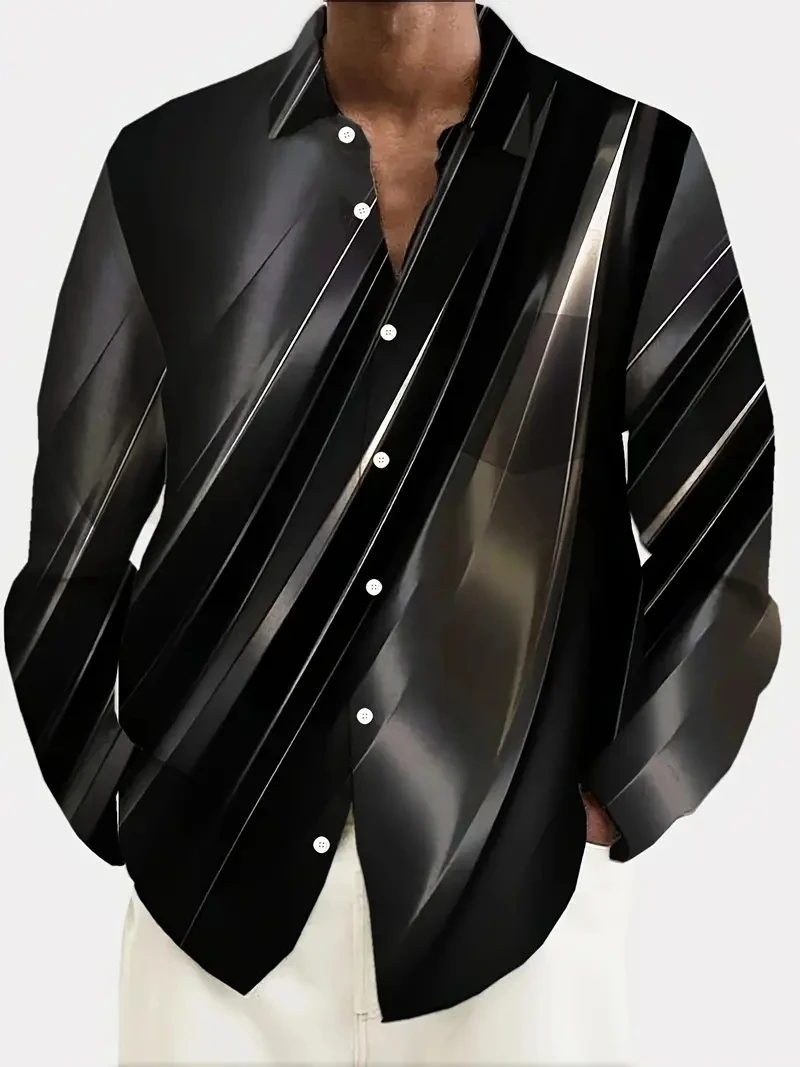 Men's Shirt 3D Print Geometric Splicing Fashion New Design Personalized ...