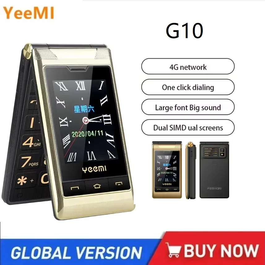 YeeMI G10 4G Прочный функциональный телефон с большой кнопкой ...
