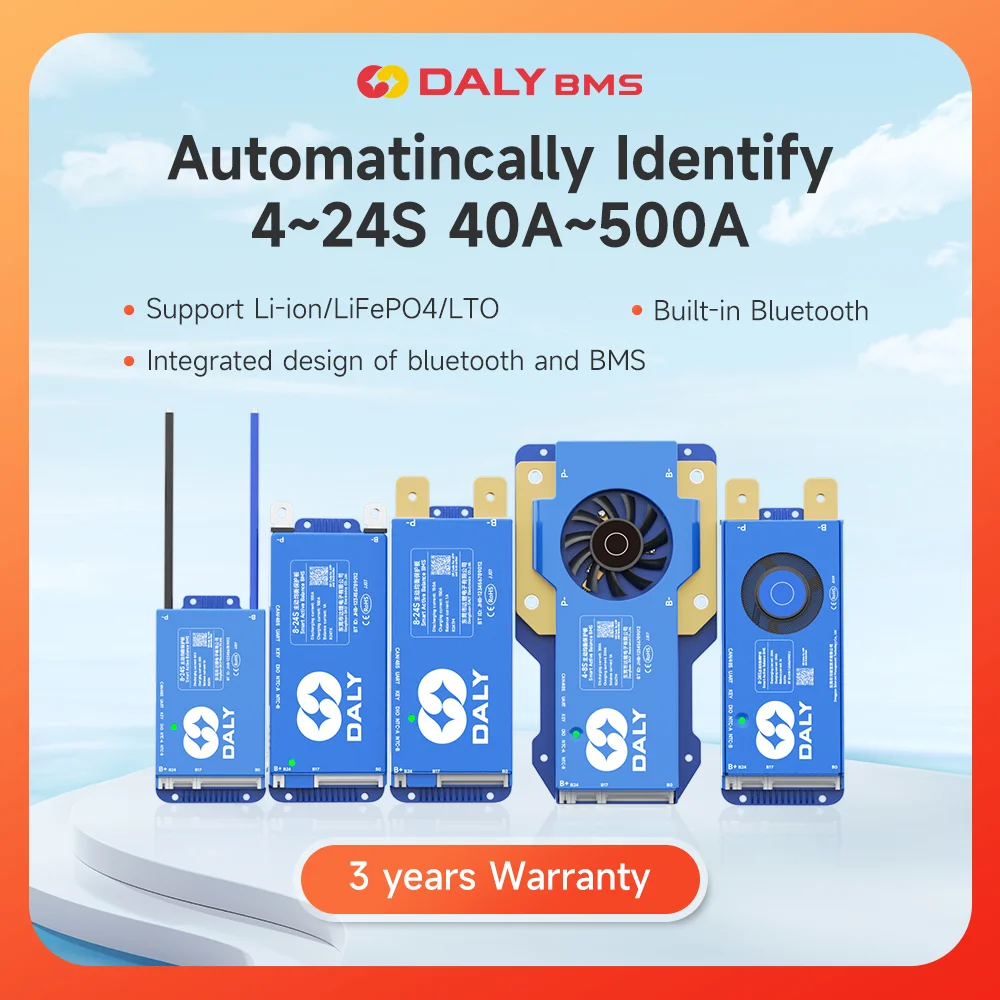 Аккумуляторная батарея DALY BMS Active Bms 4S 8S 13S 16S 20S 24S Smart BMS 80A 100A 150A 250A ...
