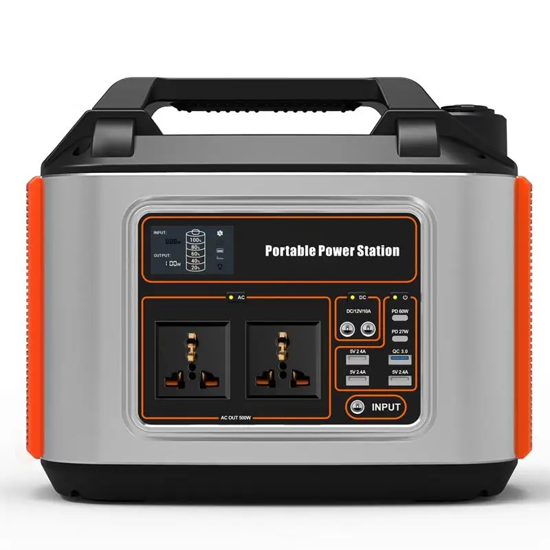 500W Portable Power Bank Station 486Wh Solar Generator Backup Battery Pack with 110V 500W AC Outlet Power Charging Station AliExpress