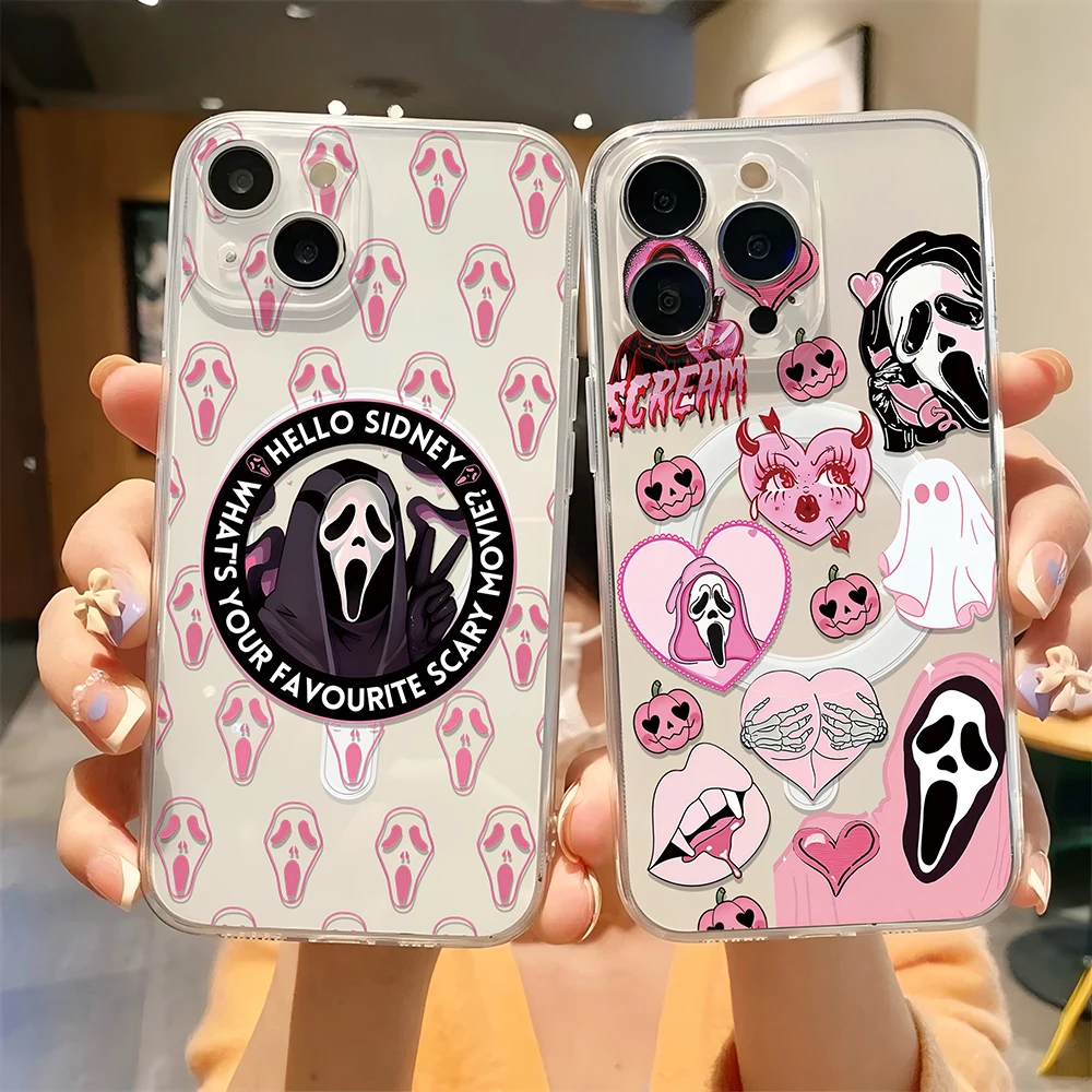 Funny Ghostface Fear Scream Movie Magsafe Magnetic Phone Case for ...