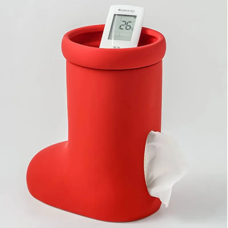 Creative Ceramic Bright Red Shoes Tissue Box Minimalist Design Vase ...