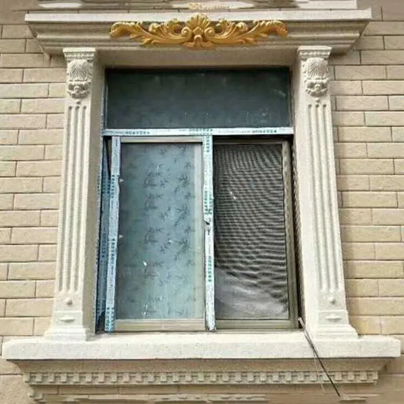 15cm/5.91in Durable ABS Cast in Place Square Column Window Frame Border ...