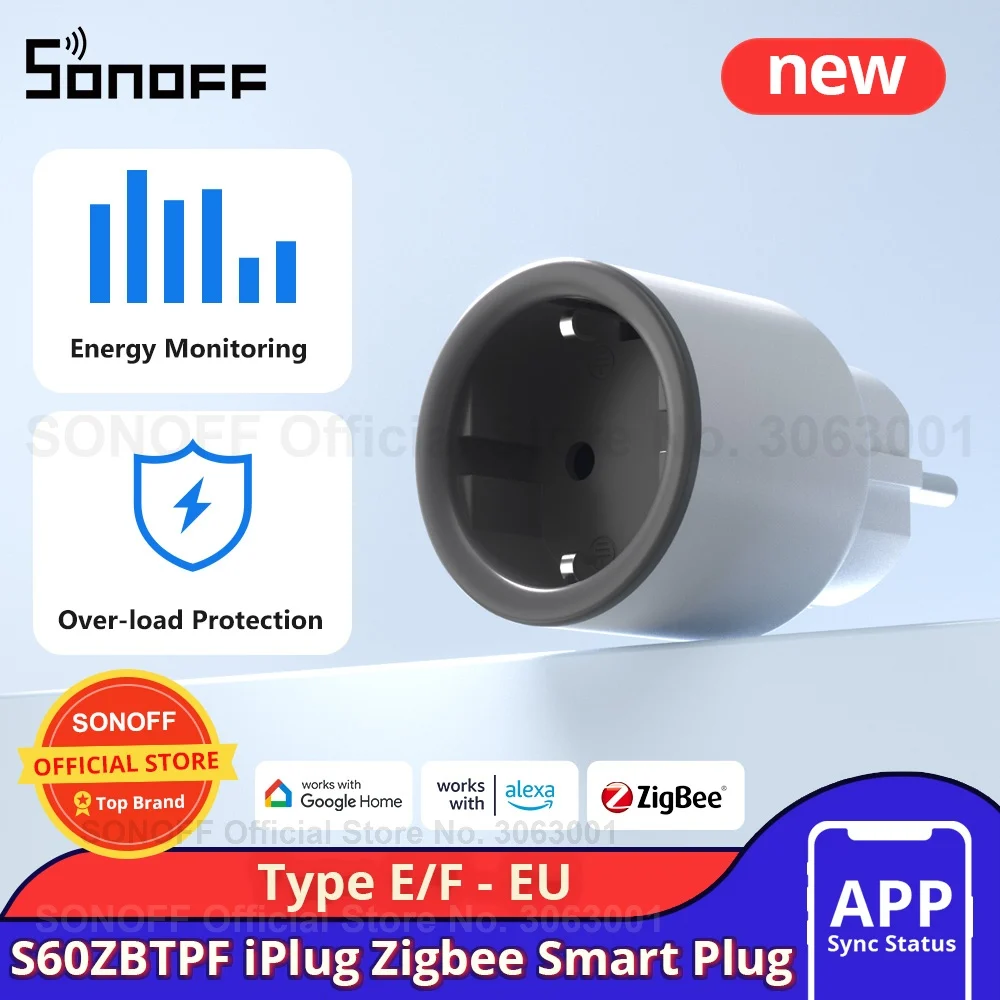 SONOFF S60ZBTPF EU 16A Zigbee Smart Plug | AliExpress