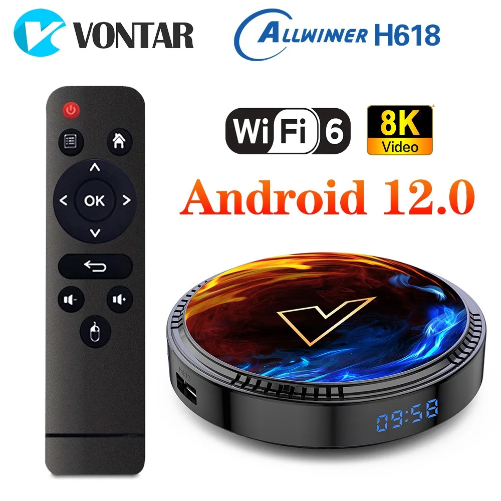 VONTAR H1 Android 12 TV Box Allwinner H618 Четырехъядерный процессор ...