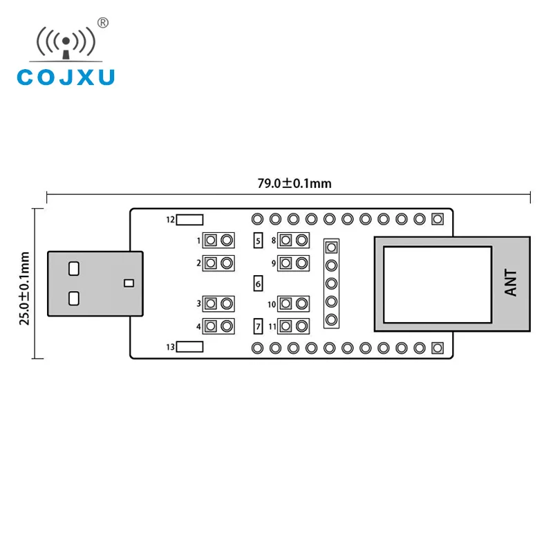 CC2530 USB тестовая плата 2,4 ГГц COJXU E18-TBH-01 Беспроводной модуль ZigBee UART для E18 ...
