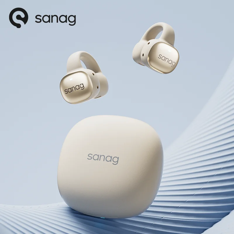 Sanag S5S Bluetooth-наушники с открытым ухом HD Audio Беспроводные наушники TWS Зажим для ушей ...