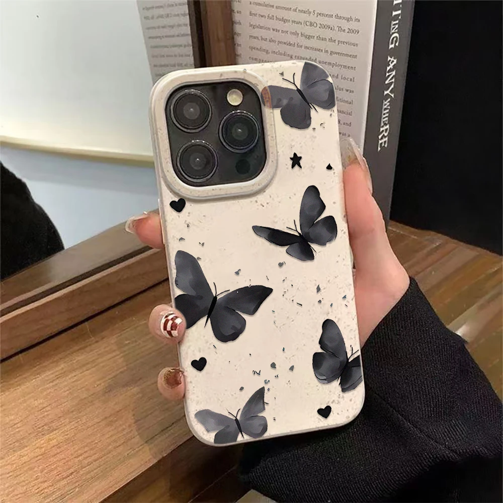 Розовая бабочка для iPhone 16 Pro Max Чехол для телефона IPhone 15 14 ...