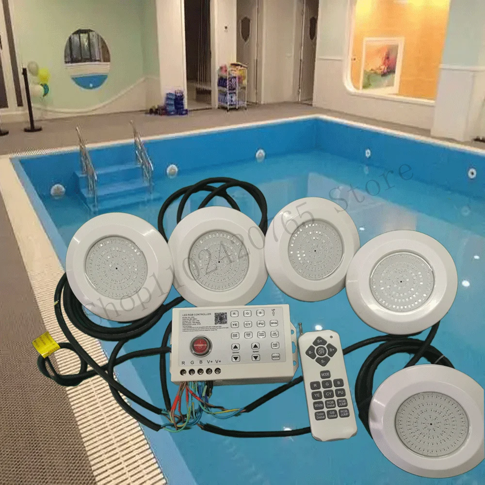 RGB светодиодный светильник для бассейна, 12 Вт, Bluetooth, управление ...