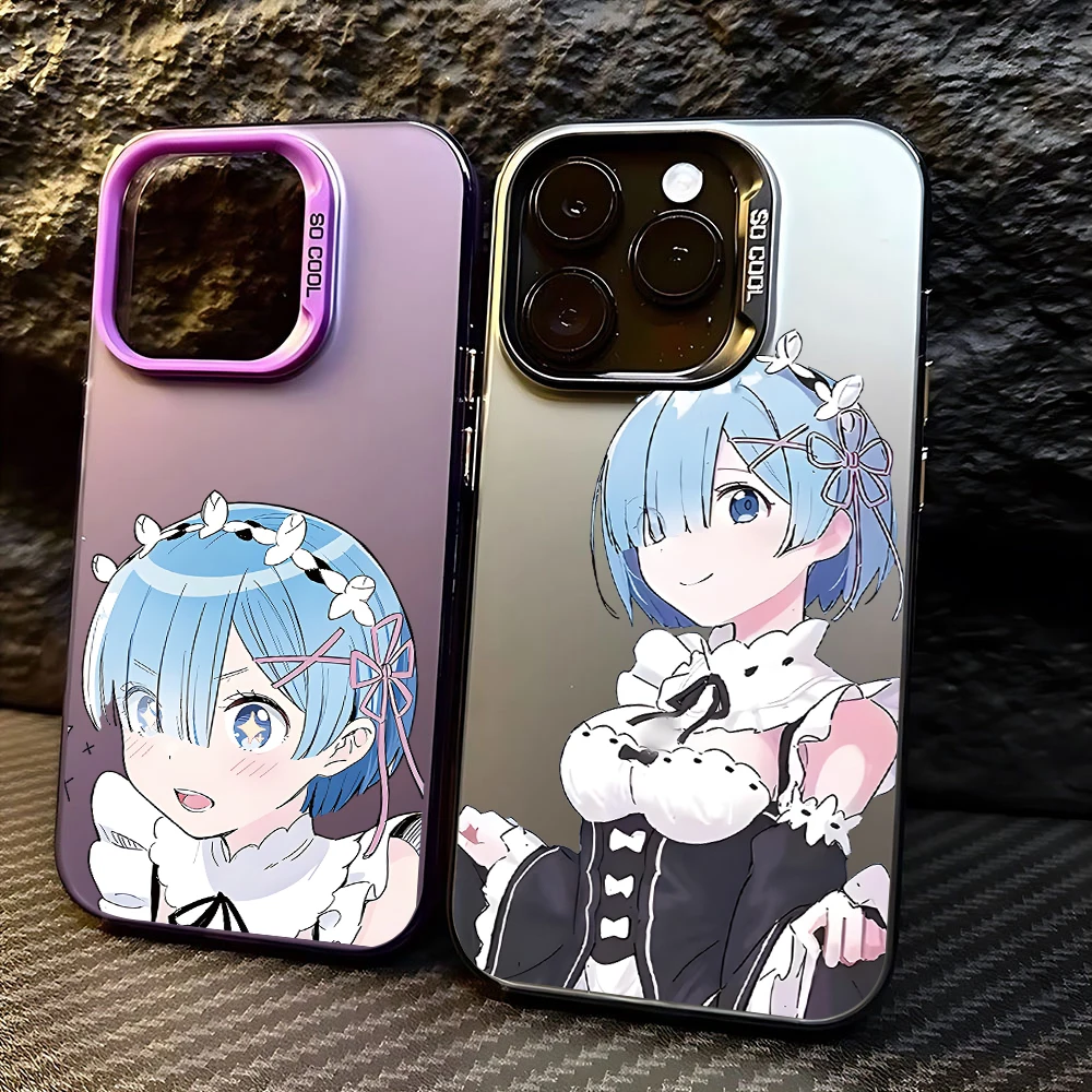 Hot Anime Zero Rem Phone Case For iPhone 16 15 14 13 12 11 Pro Max X XR ...