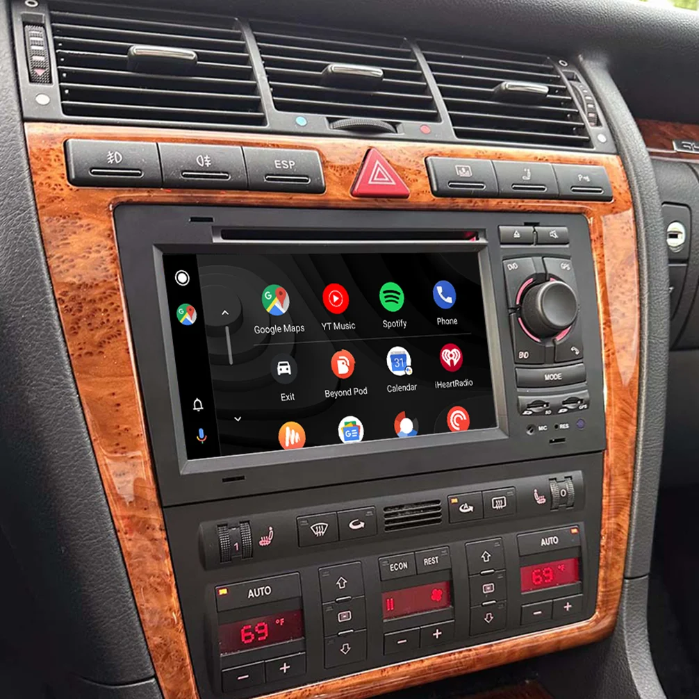 Hualingan for Audi A8 S8 D2 4+64GB 7"Android 13 Touch Screen Radio ...