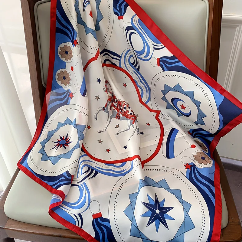 Square Kerchief Hijab Scarf Women Small Shawls Bandana Head Hair ...