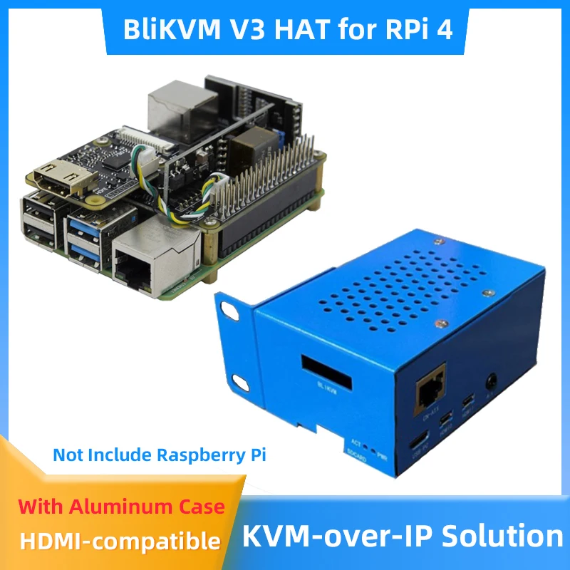 BliKWM V3 HAT Server O & M HDMI-совместимый KVM с дистанционным управлением с подключением к ...