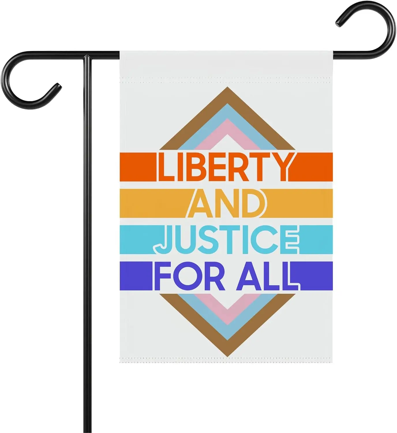 Liberty And Justice For All Garden Flag - Pride Flag - Community Garden ...