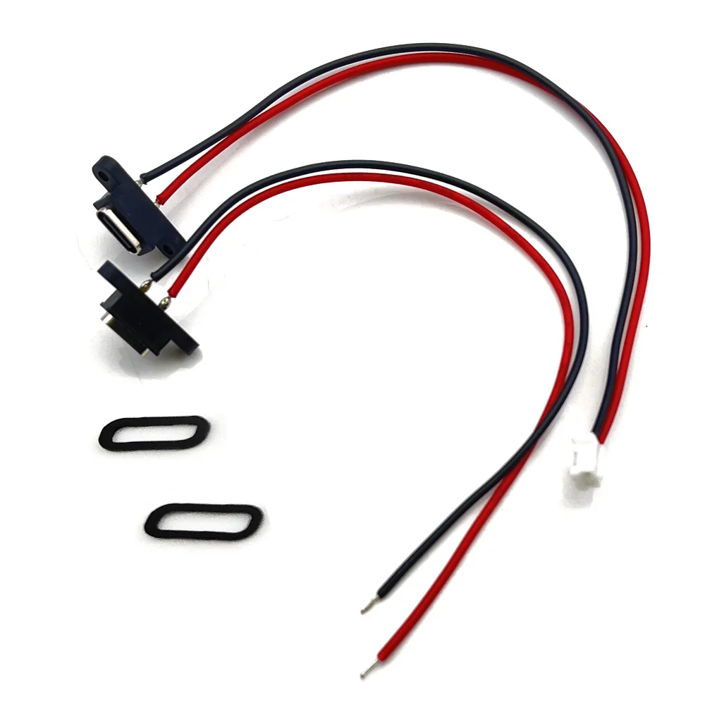 2-контактный разъем USB Type-C водонепроницаемый для PH 2,0 с резиновым ...