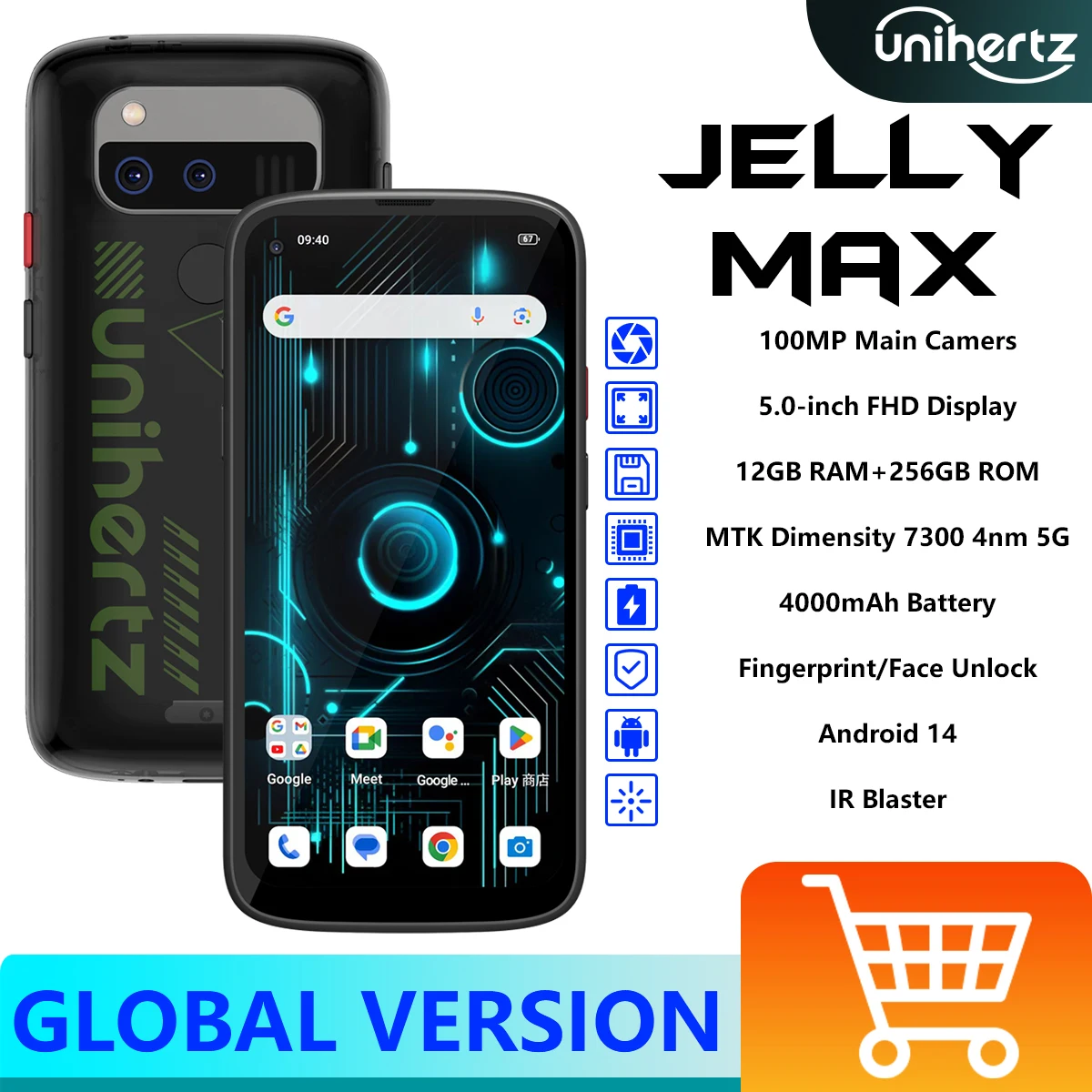 Смартфон unihertz Jelly Max, 12/256ГБ, global | AliExpress