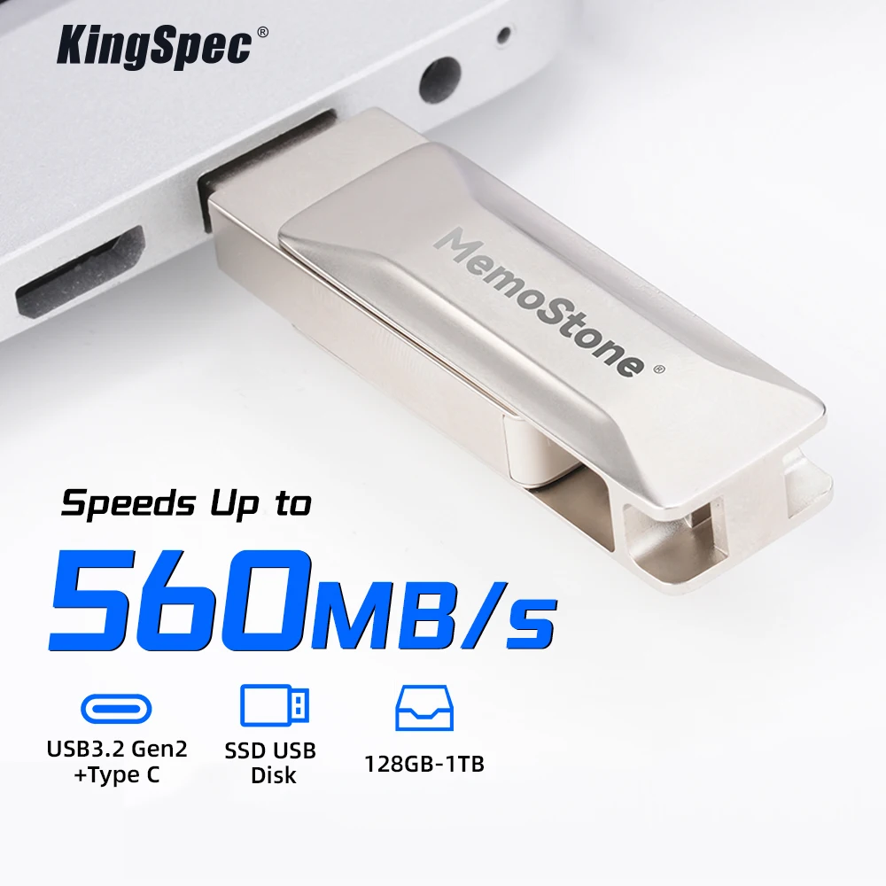 KingSpec USB внешний SSD жесткий диск 256 ГБ 512G USB3.2 Pen Drive Hdd ...