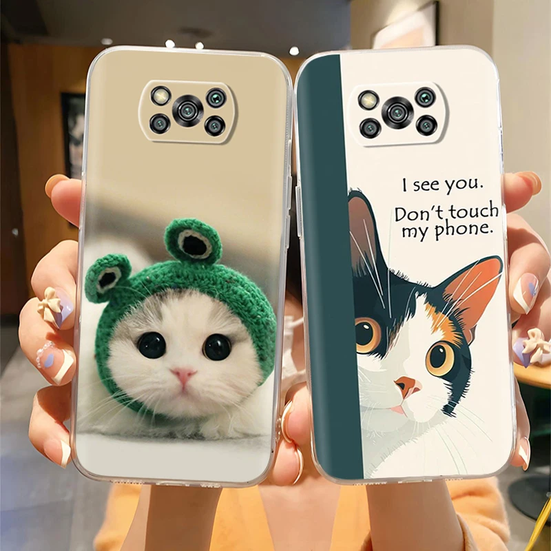 Противоударный чехол для Xiaomi POCO X3 Pro с рисунком животных, мягкий ...