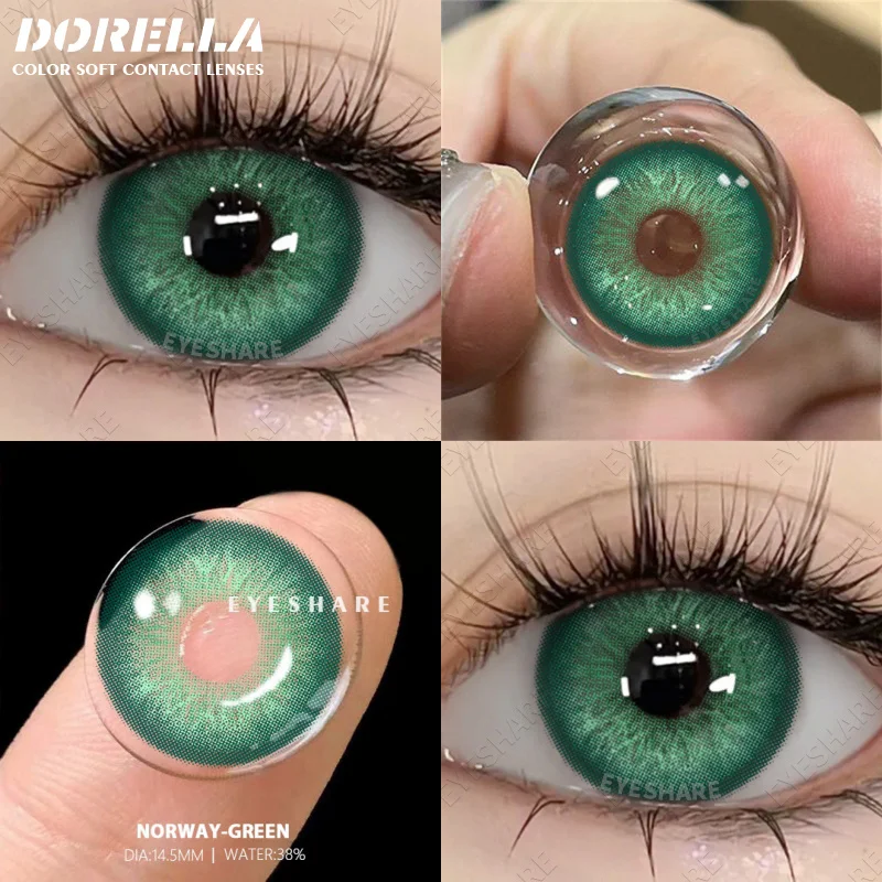 Цветные контактные линзы для глаз orella, 1 пара, модные синие линзы ...
