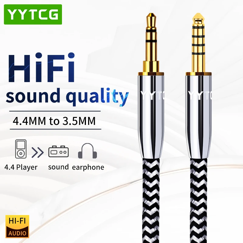 YYTCG HIFI аудио кабель 4,4 мм баланс на 3,5 мм AUX | AliExpress