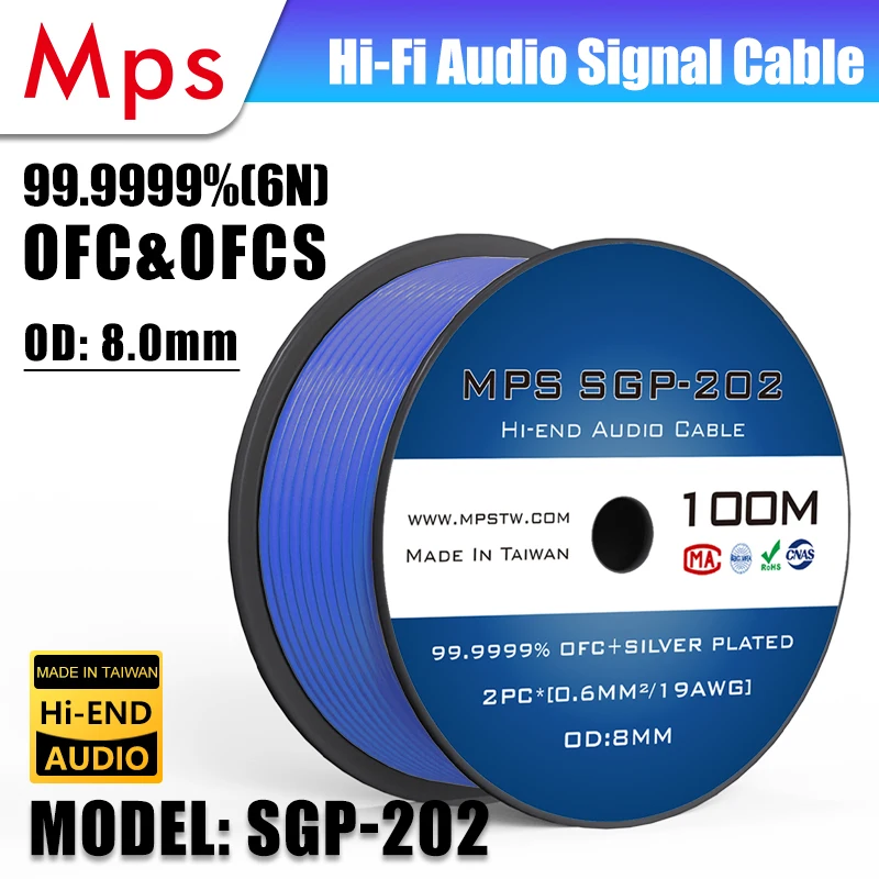 HiFi MPS SGP-202 99,9999%OFC + посеребренный аудиокабель с плотно обмоткой DVD CD-усилитель RCA ...