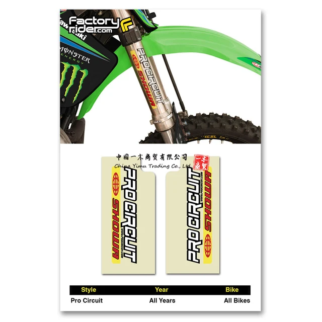 PRO Circuit SHOWA Fork STICKERS MX Dirt Bike GRAPHICS fit all Motocross Bikes Bicycle Waterproof Sticker AliExpress