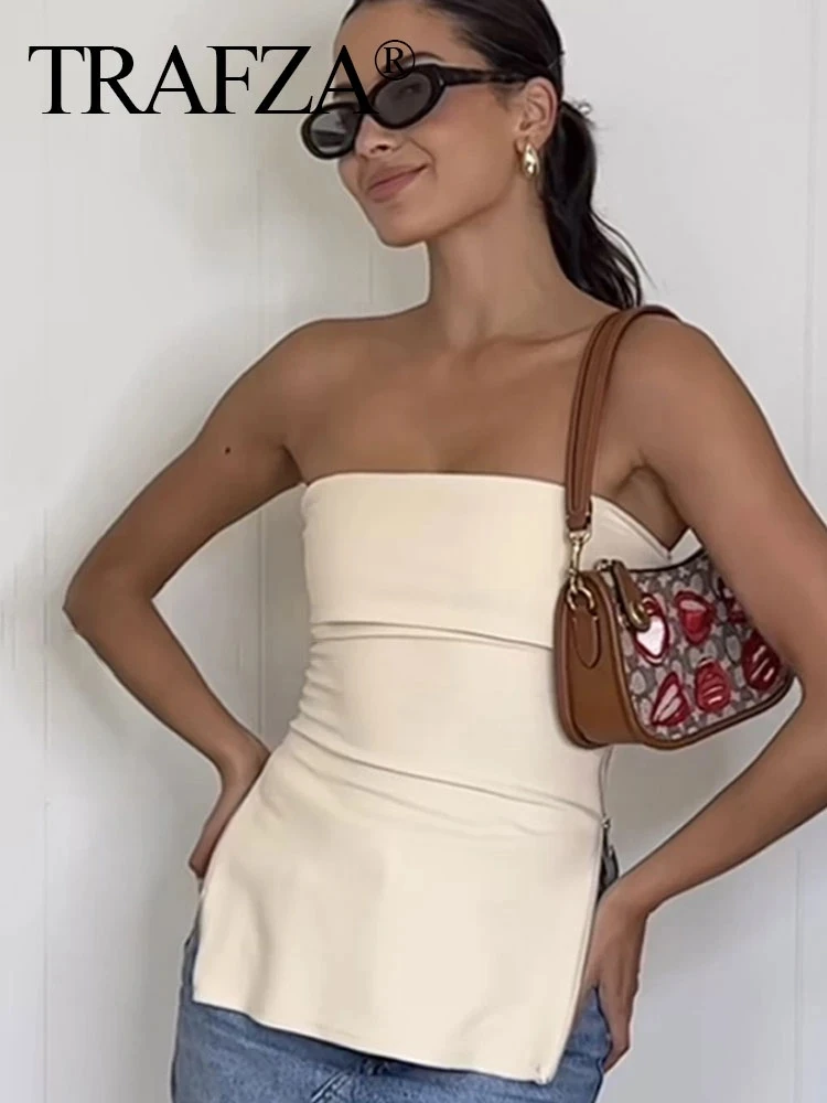 Женский винтажный корсет без бретелек, с открытыми плечами, на молнии ...