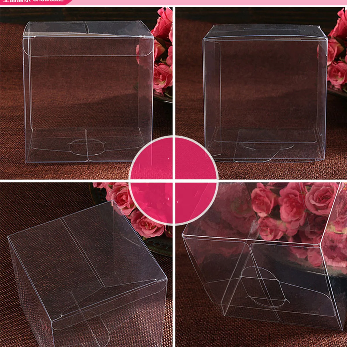 Boxes Clear Box Gift Candy Favortransparentapple Favors Cube ...