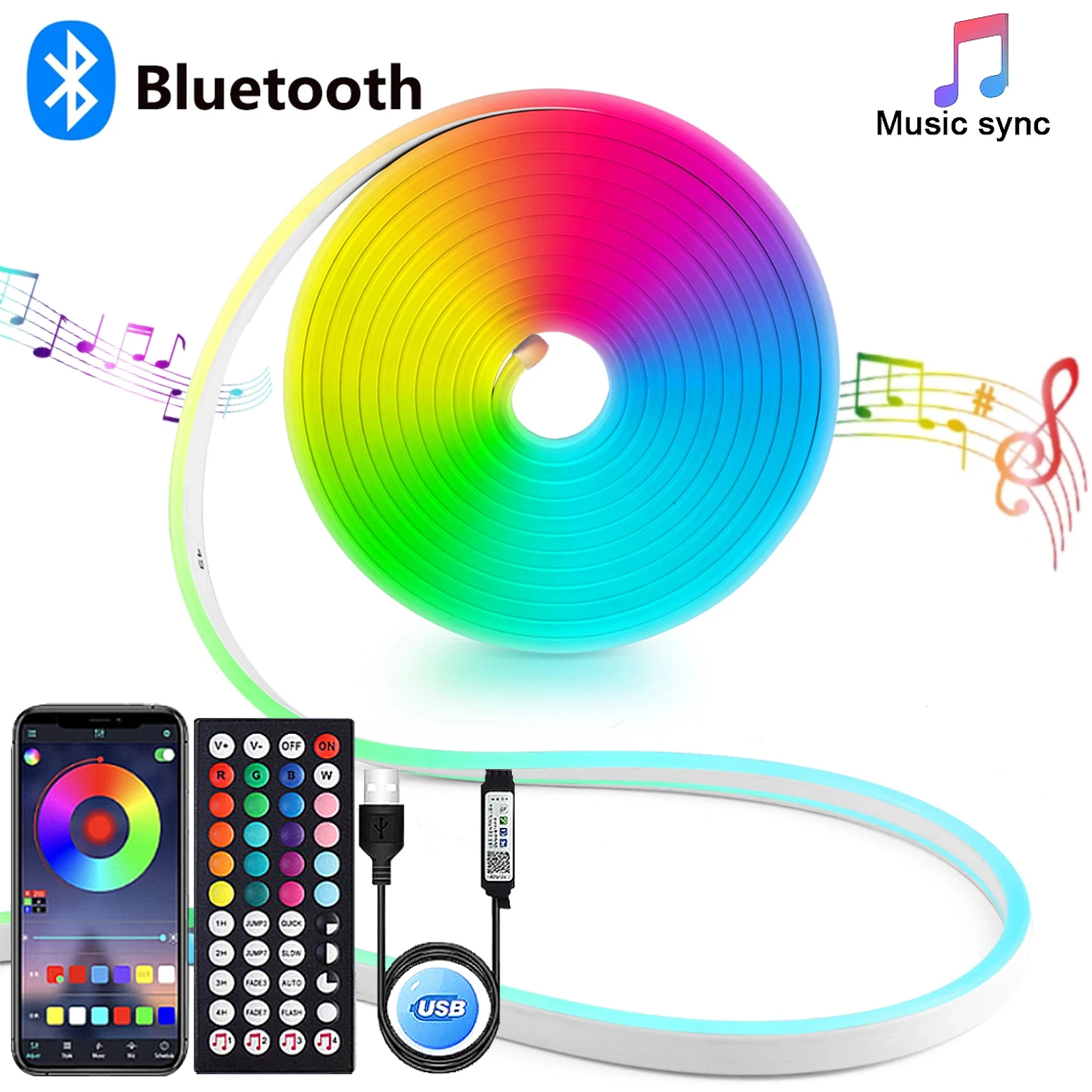 Водонепроницаемая светодиодная лента Usb Rgb | AliExpress