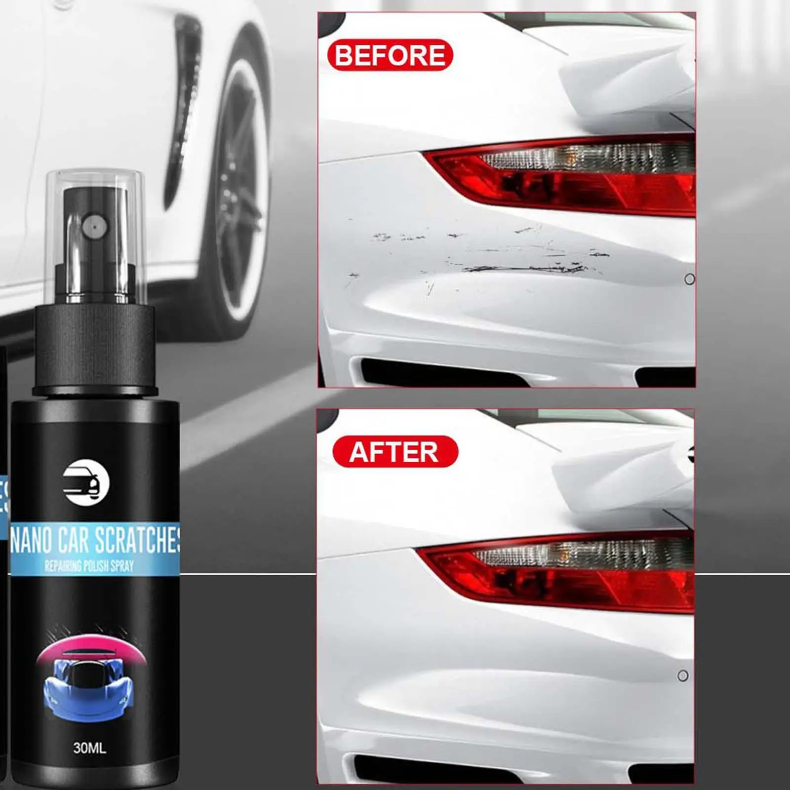 Ceramic Coating Repairing Spray with Sponge for Car Scratch 30ml Car ...