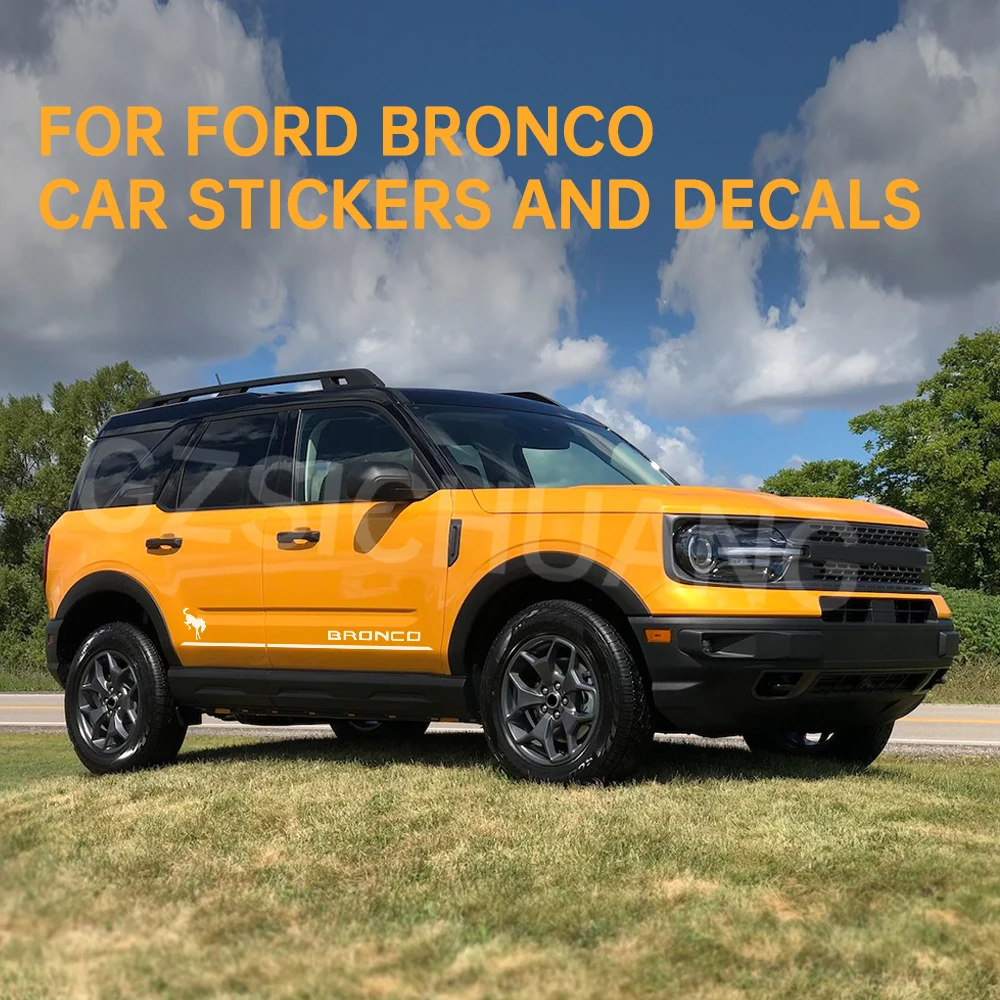Car Stickers For Bronco Sport Door Side Skirt Stripes Logo Vinyl Body ...