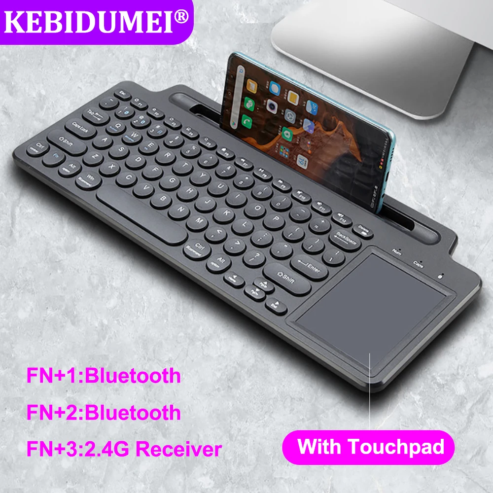 Bluetooth-клавиатура с тачпадом и слотом для карт, 2,4 ГГц | AliExpress