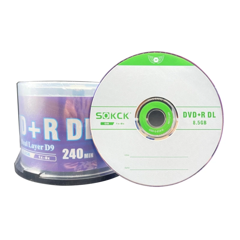 DVD-диск DVD + R 8,5 GB Dual Layer D9 8X 240min 50 шт./лот | AliExpress