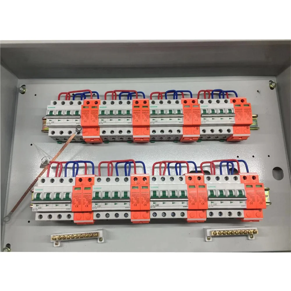 8 strings 8 input Solar Pv DC combiner box with busbar (8PCS 4P 32A ...