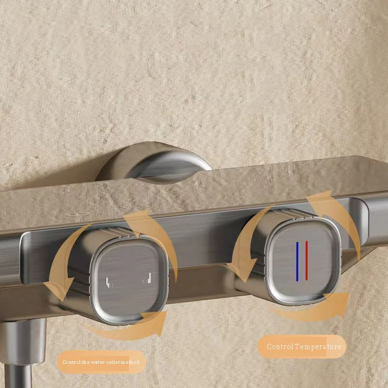 Настенный смеситель для ванны, многофункциональный латунный корпус ...